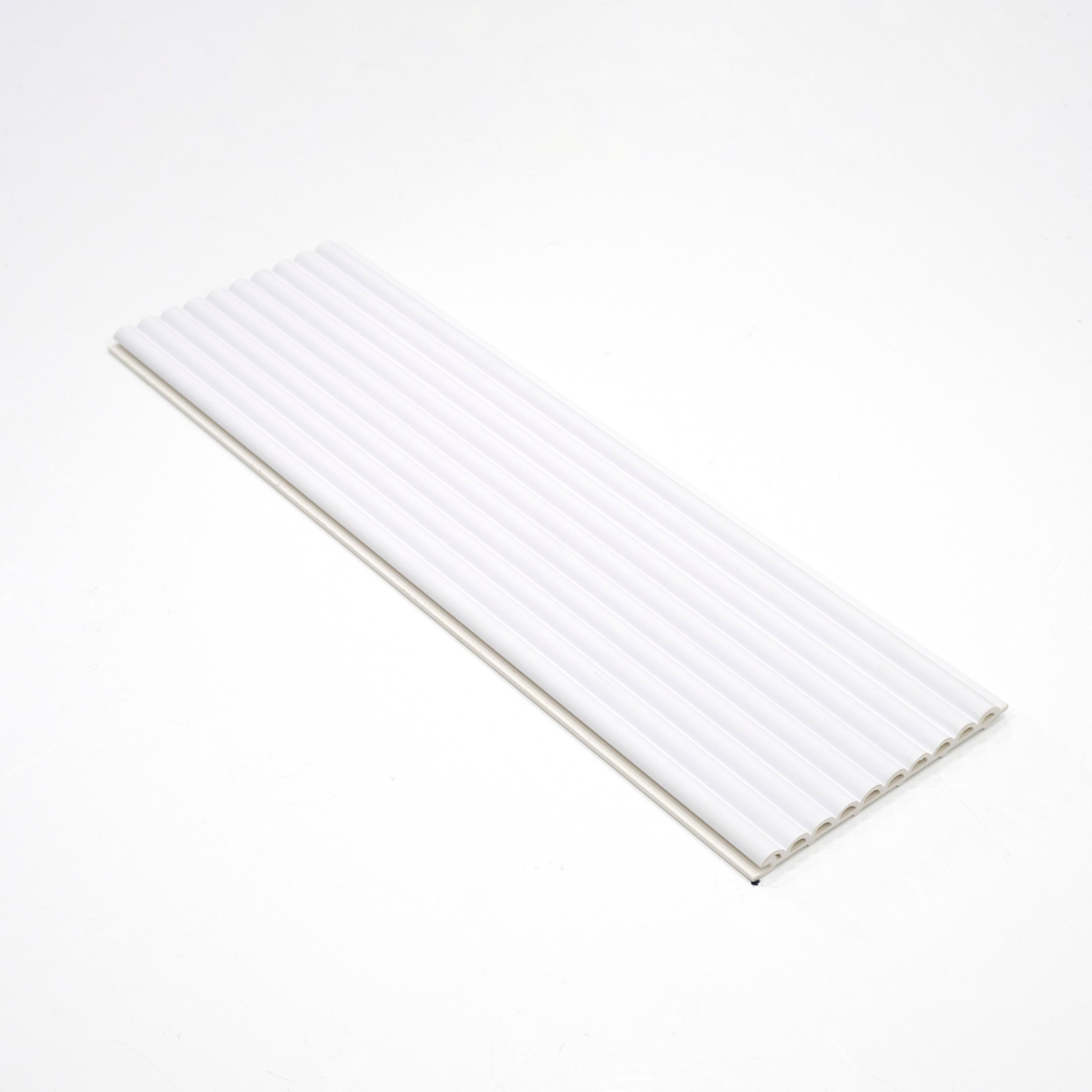 Decorative Wall Panel WPC – White Half-Round Design | L'Entrepôt de la Réno
